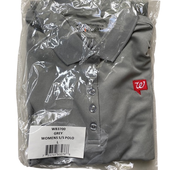 walgreens | Tops | Walgreens Womens Uniform Shirt Grey Large Short ...